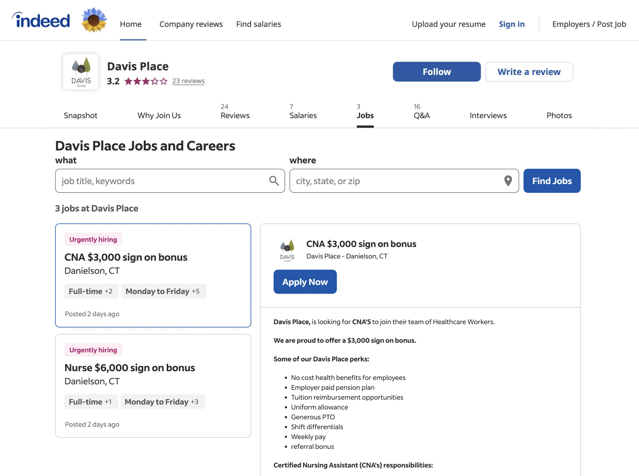 Careers | Healthcare Employment Opportunities | Danielson, CT